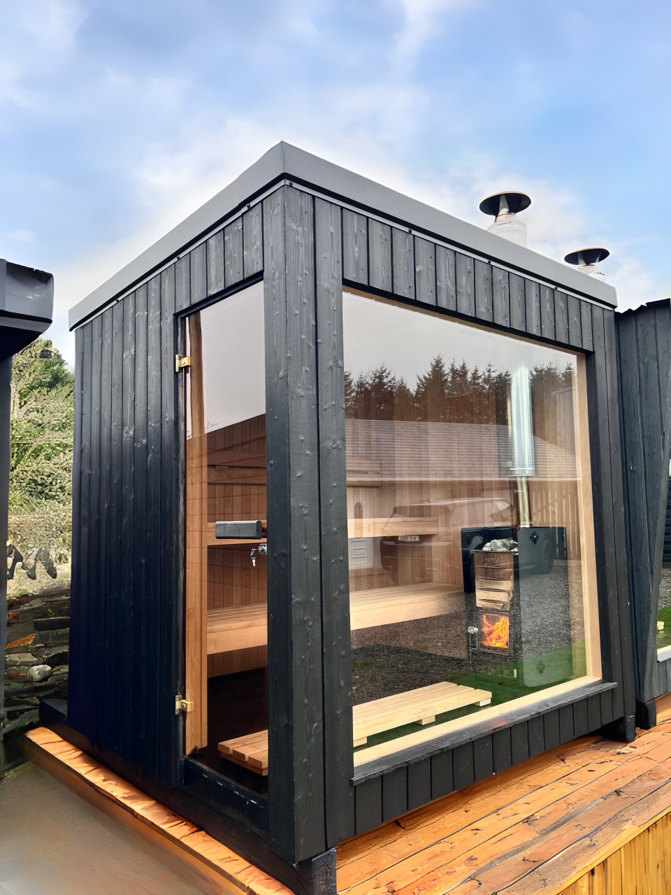 Outdoor Sauna-Pluto Woodburner • Sauna Experts